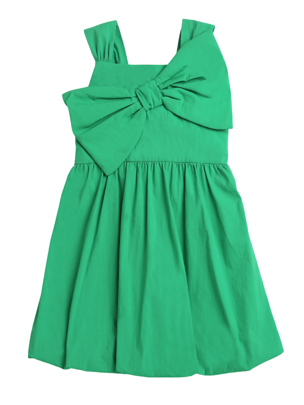 Green Big Bow Design Sleeveless Dress – ZipZapZoop