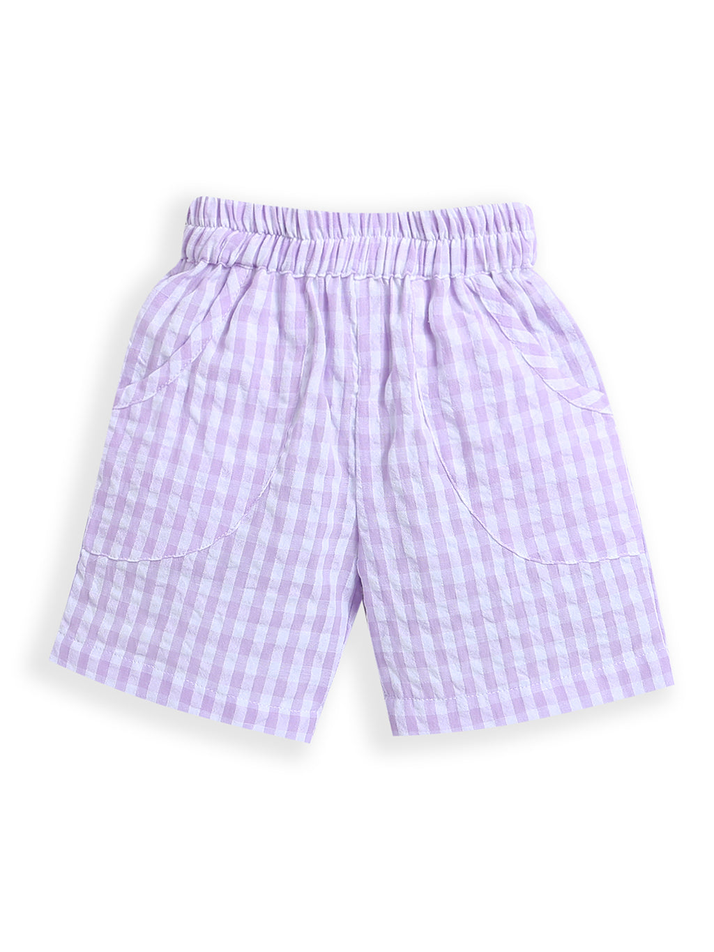 Lilac White Checks Pattern Co-ord Set – ZipZapZoop