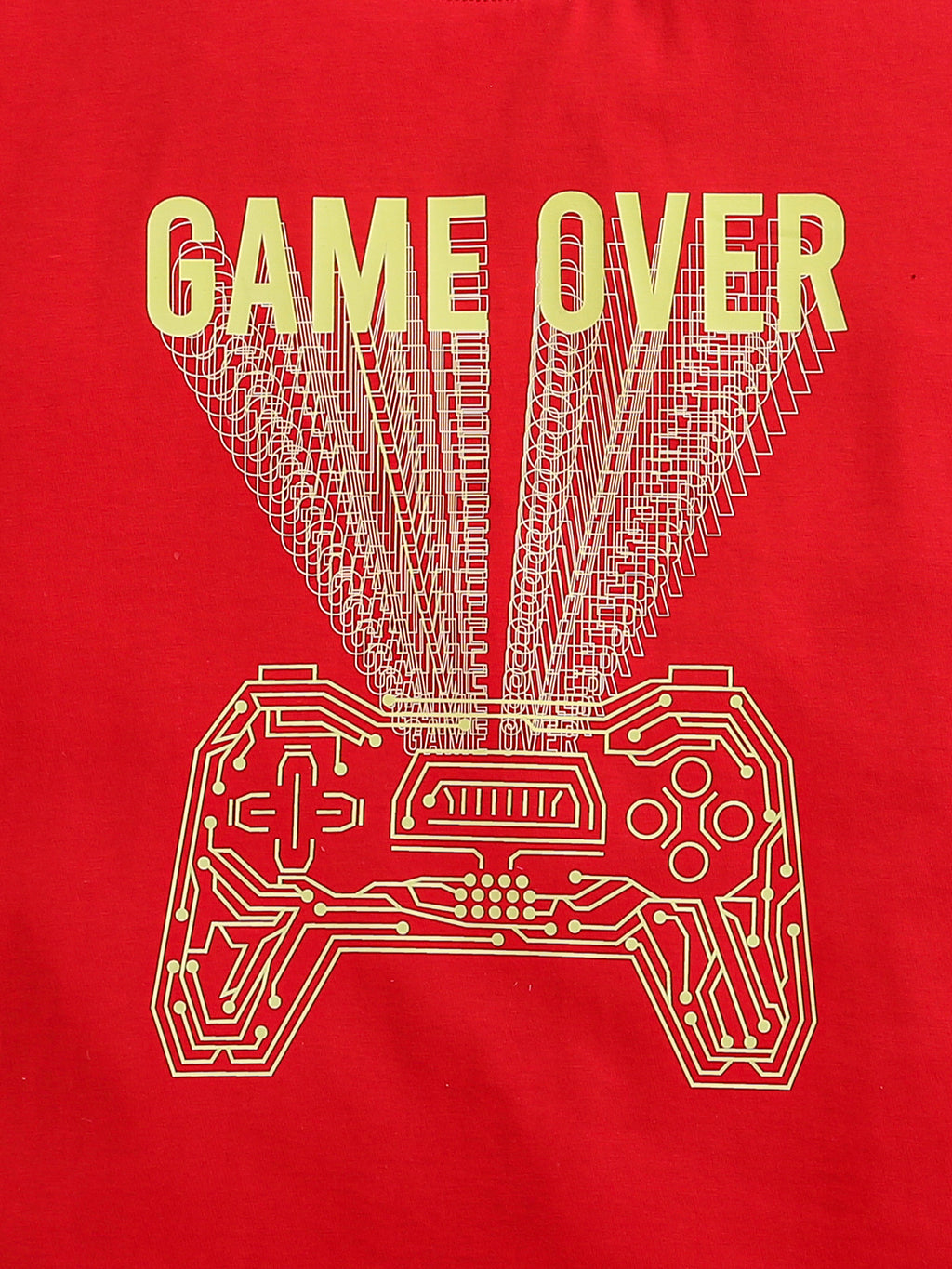 Red Game Over Print Half Sleeve Boys T-shirt – ZipZapZoop